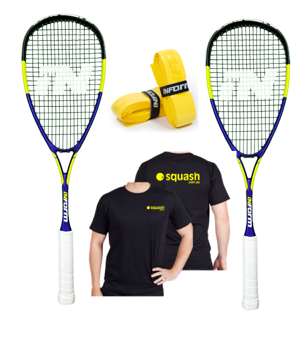 Inform Bundle Reload 120 Purple Lime Racquet // Squash.com.au
