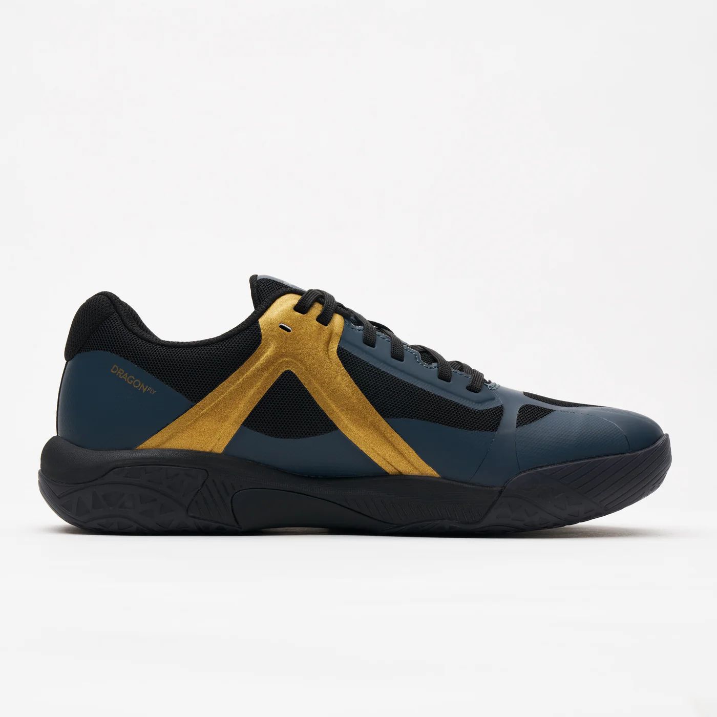 Kanso DragonFly Black Gold Squash Shoe Unisex // Squash.com.au